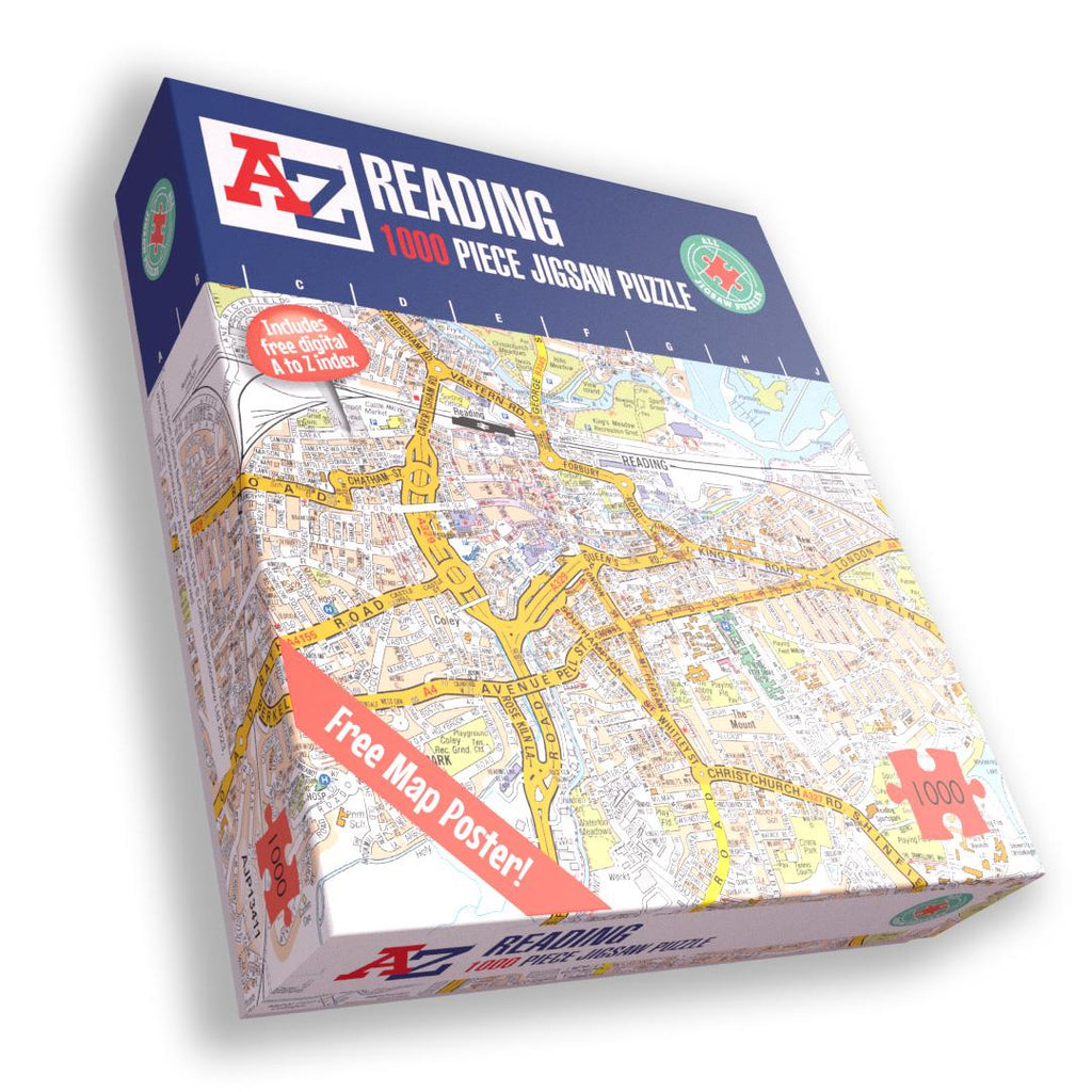 A to Z Map of Reading 1000 Piece Jigsaw