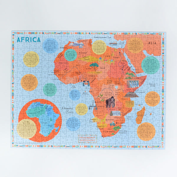 Prisoners of Geography Africa Map 500 Piece Jigsaw Puzzle – Geopacks
