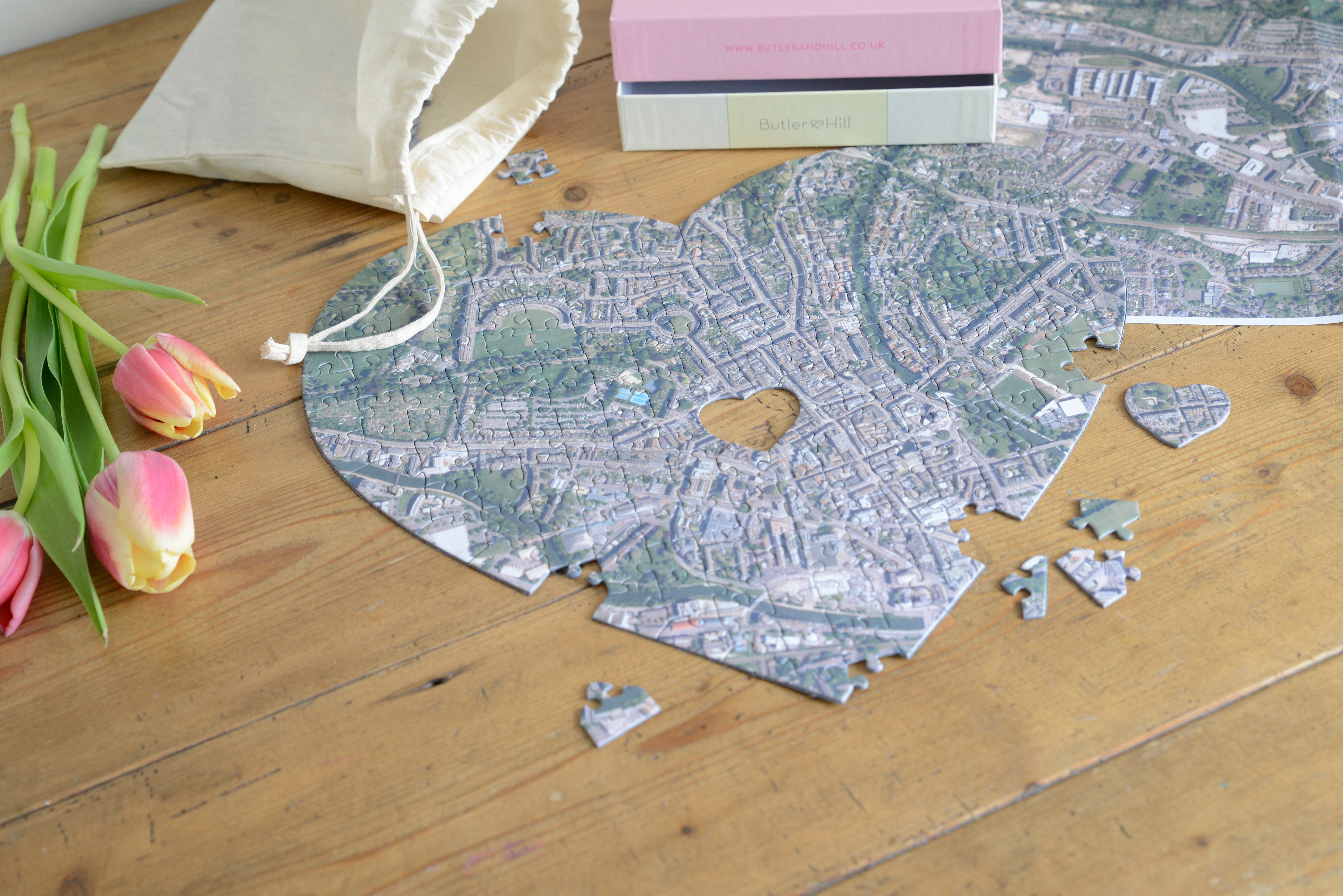 Hometown Heart-Shaped Map Jigsaw | Map Marketing – Geopacks