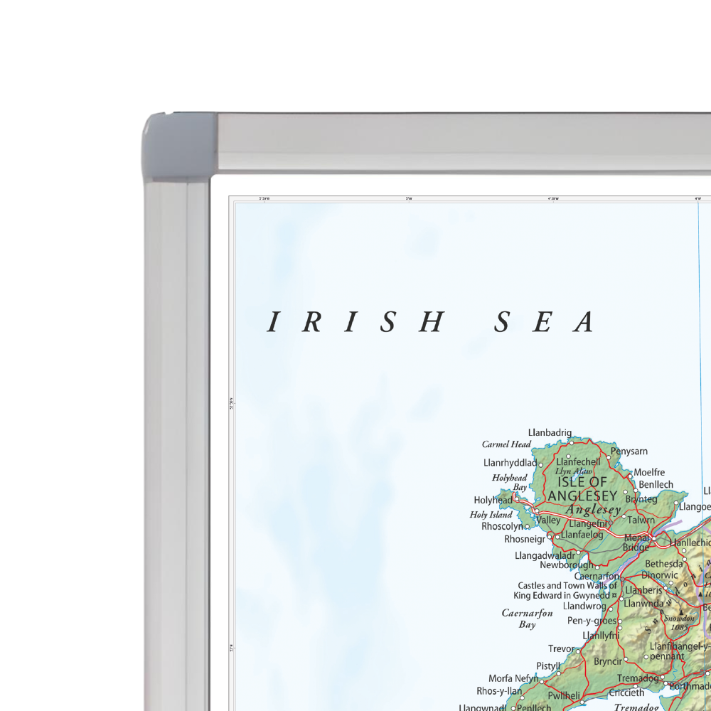 Physical Map of Wales Wall Map – Geopacks