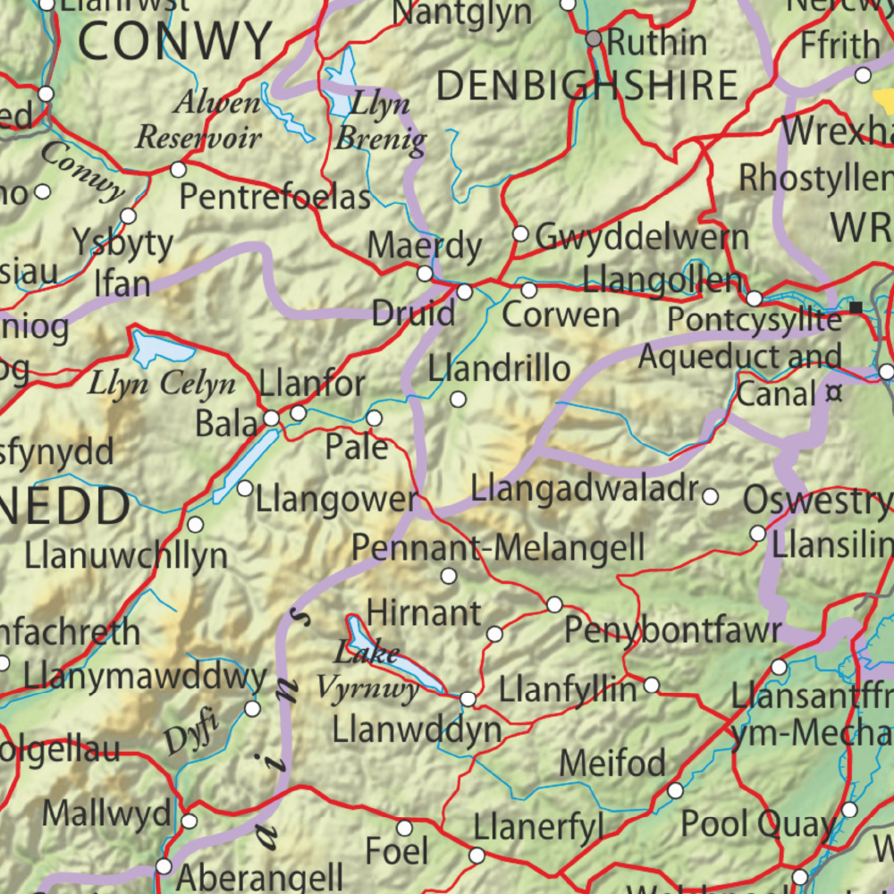 Physical Map of Wales Wall Map – Geopacks
