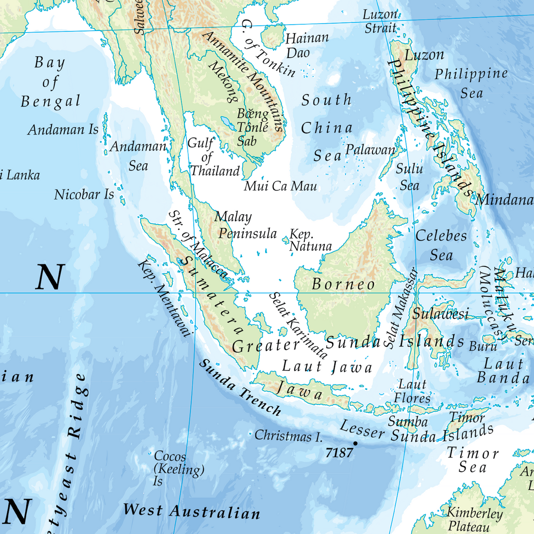 World Physical Features Map – Geopacks