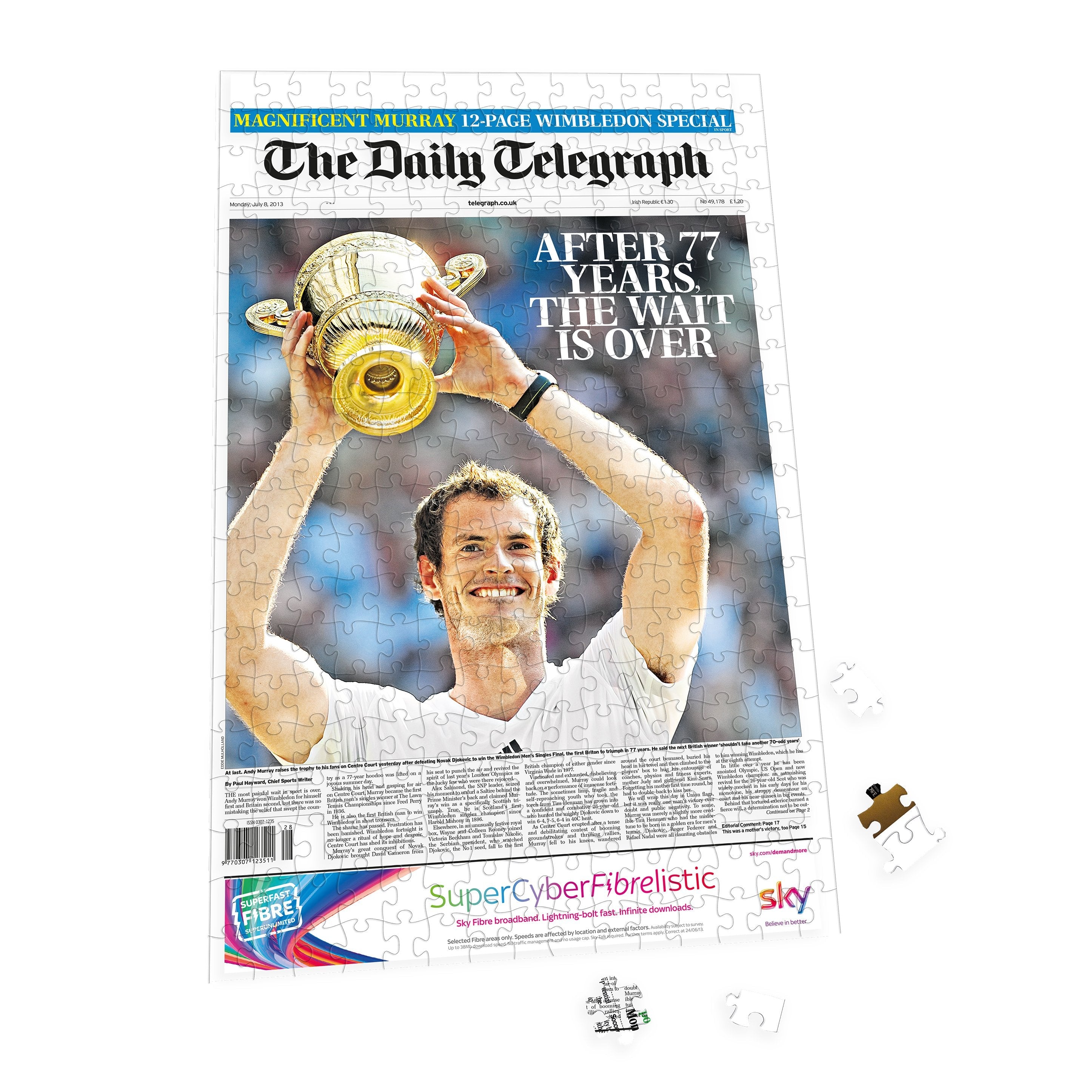 Personalised "The Telegraph" Front Page Newspaper Jigsaw Puzzle – Geopacks