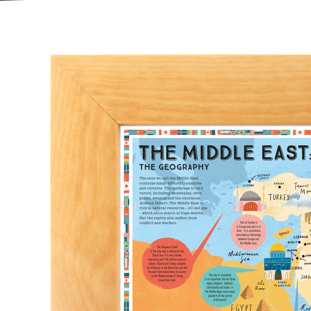 Middle East Educational Wall Map - Prisoners of Geography