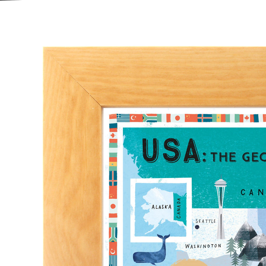 USA Educational Wall Map - Prisoners of Geography