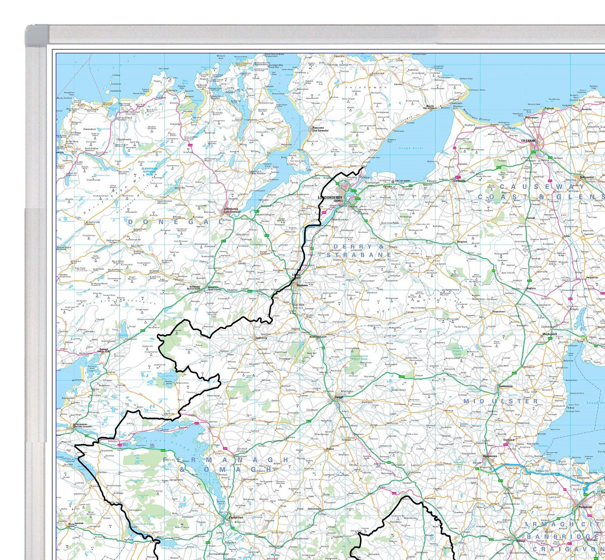 Northern Ireland Road Map - Wall Map of Northern Ireland – Geopacks