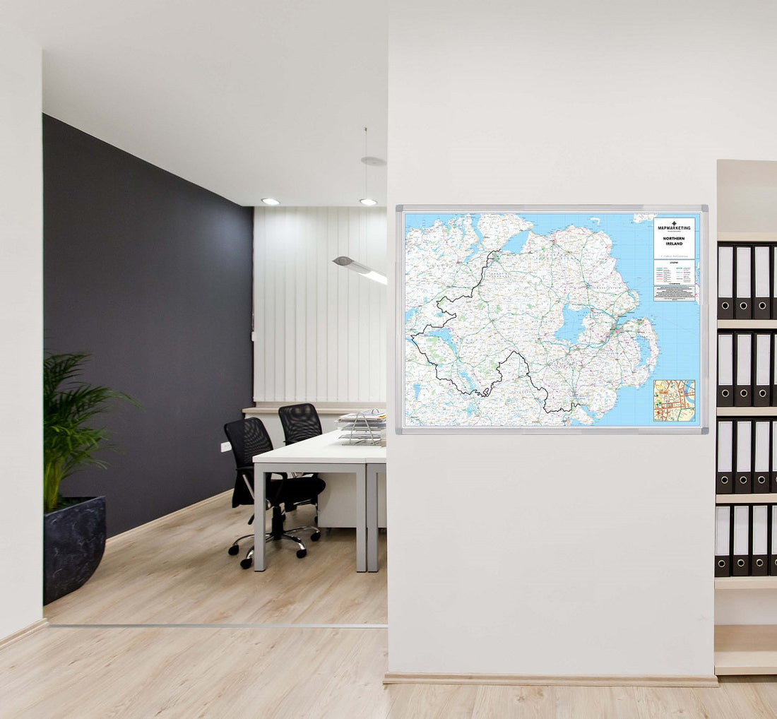 Northern Ireland Road Map - Wall Map of Northern Ireland – Geopacks
