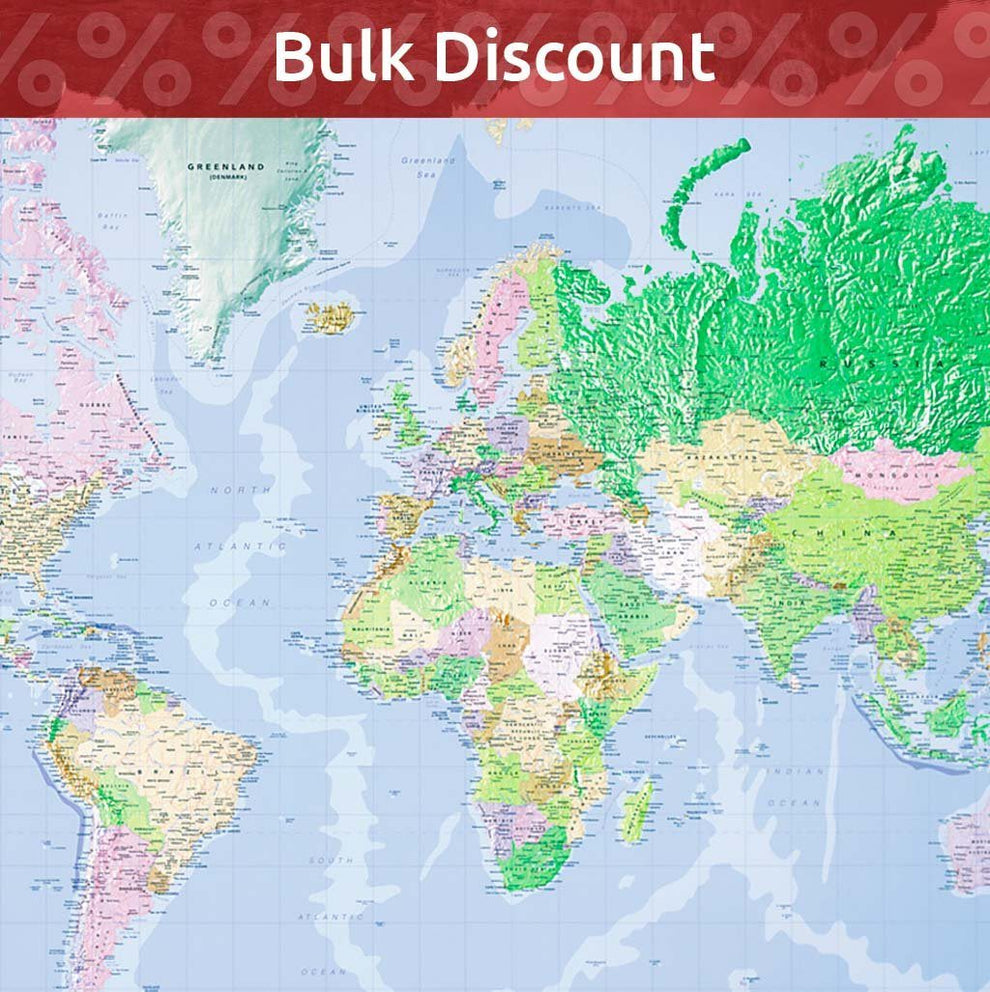 Giant World Political Wall Map – Geopacks