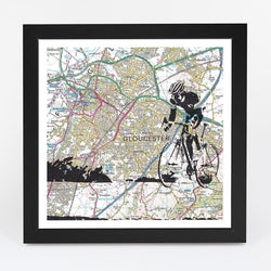 Wall Map - Personalised Road Cycling Adventure Map