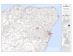 Wall Maps - Aberdeenshire Postcode Wall Map - Sector Map 32