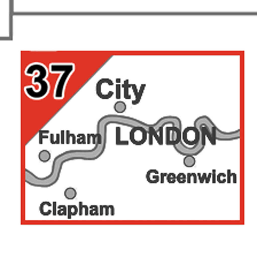 Wall Maps - Central London Postcode Wall Map - Sector Map 37