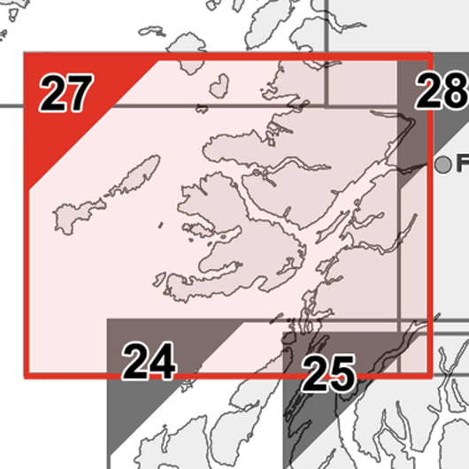 Wall Maps - Mull And Tiree Postcode Wall Map - Sector Map 27