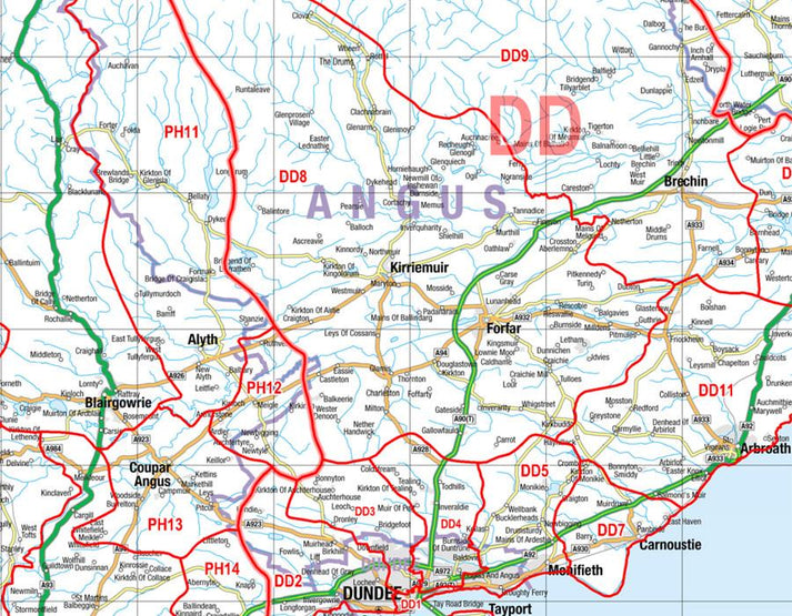 Northern Scotland (Uist, Orkney and Shetland) Postcode Map - District ...
