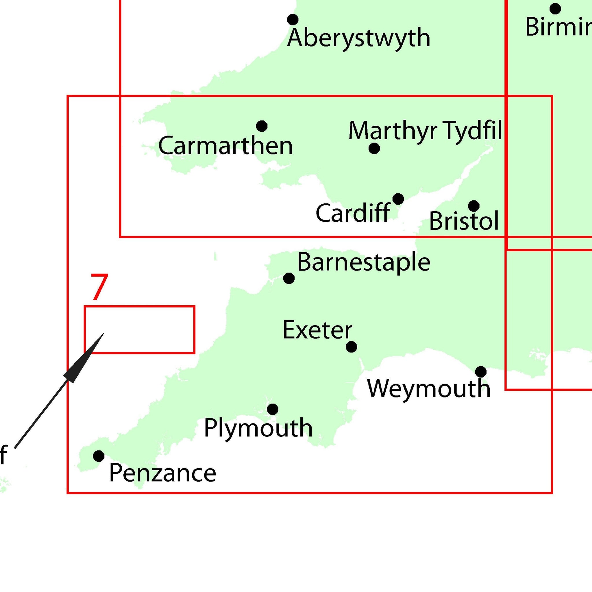 Map of South West England and South Wales - Regional Road Map 7 – Geopacks