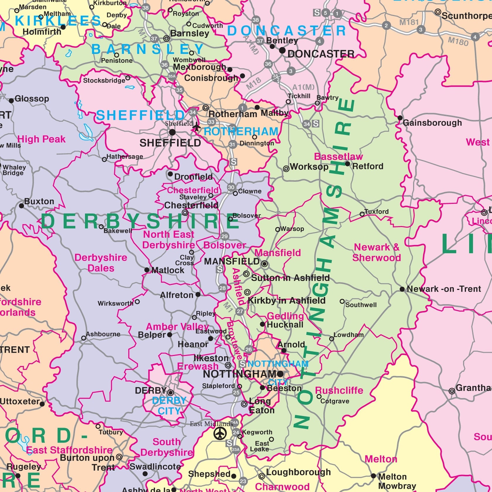 Supersize UK Counties Wall Map – Geopacks