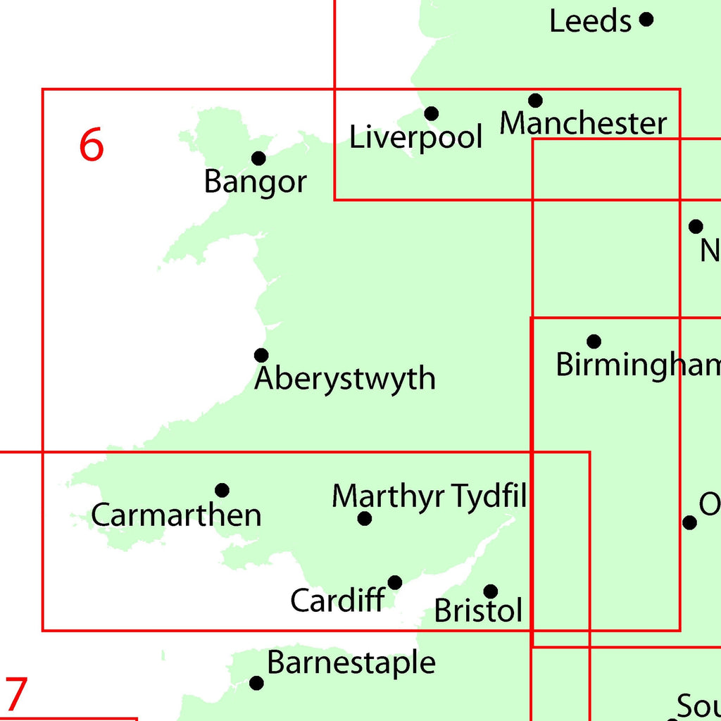 wall-maps-wales-and-west-midlands-regional-road-map-wall-map-6-3 ...